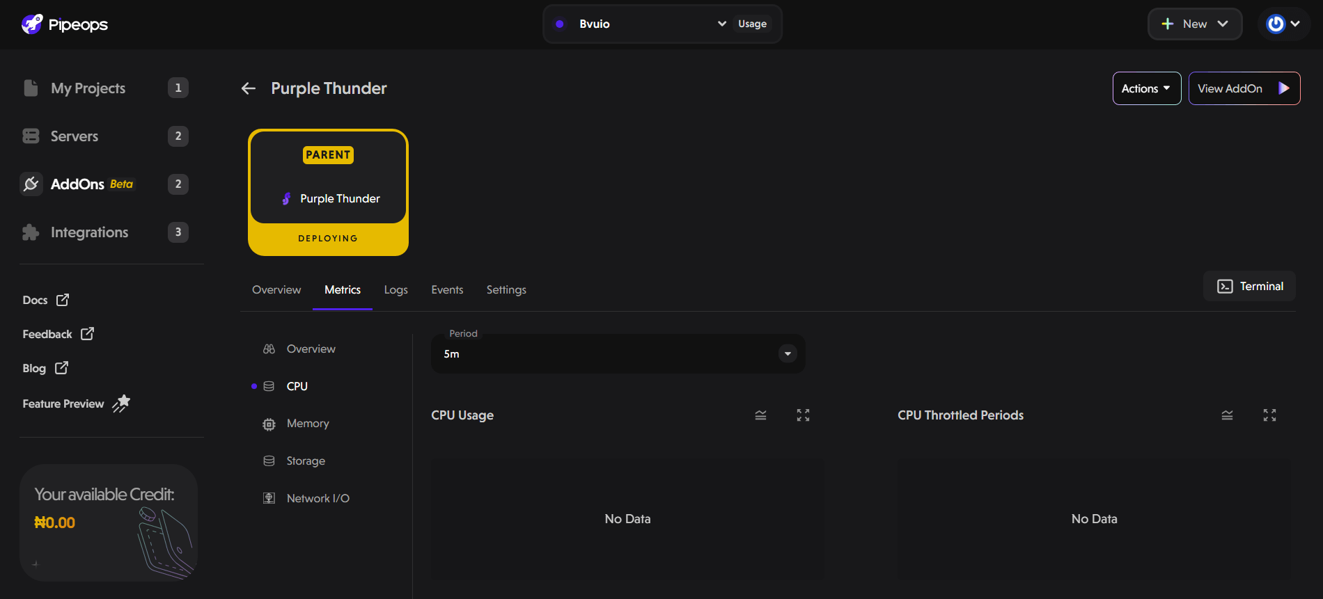 Add-on Metrics | PipeOps Docs
